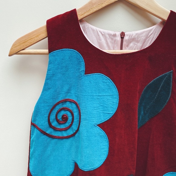 Halabaloo | Dresses | Hp Halabaloo Red Velvet Sleeveless Kids Dress ...